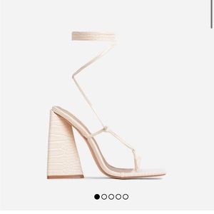 EGO | Shoes | Ego Miah Lace Up Knotted Strappy Detail Square Toe ...